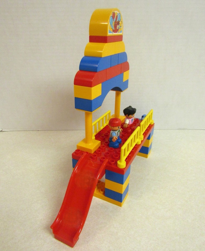 Lego DUPLO Playground Red Yellow Blue Swings Slides and Hideout with ...