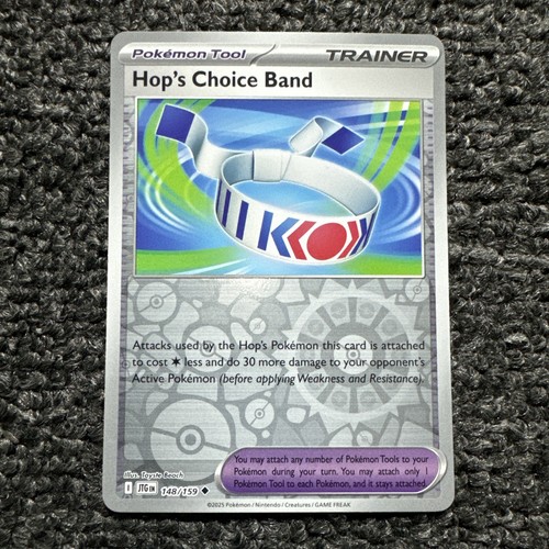 Hop's Choice Band 148/159 Pokemon Tool Journey Together Reverse Holo NM ...