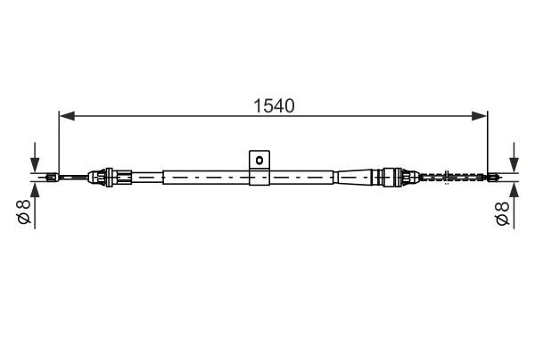Handbrake Cable 1987477992 Bosch Hand Brake Parking 36531AX60A ...