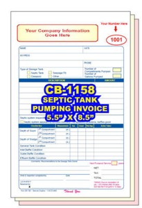 Septic Tank Pumping Invoice 2 or 3 Part Carbonless | eBay