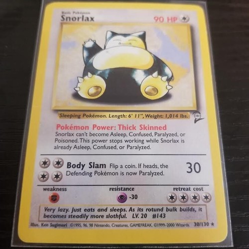 Snorlax 30/130 Non Holo Rare Base Set 2 Vintage Pokemon Card Lightly ...