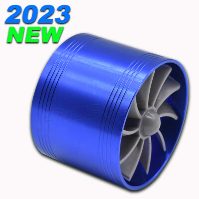 Car Air Intake Turbonator Single Fan Turbine Charger Gas Fuel Saver For ...