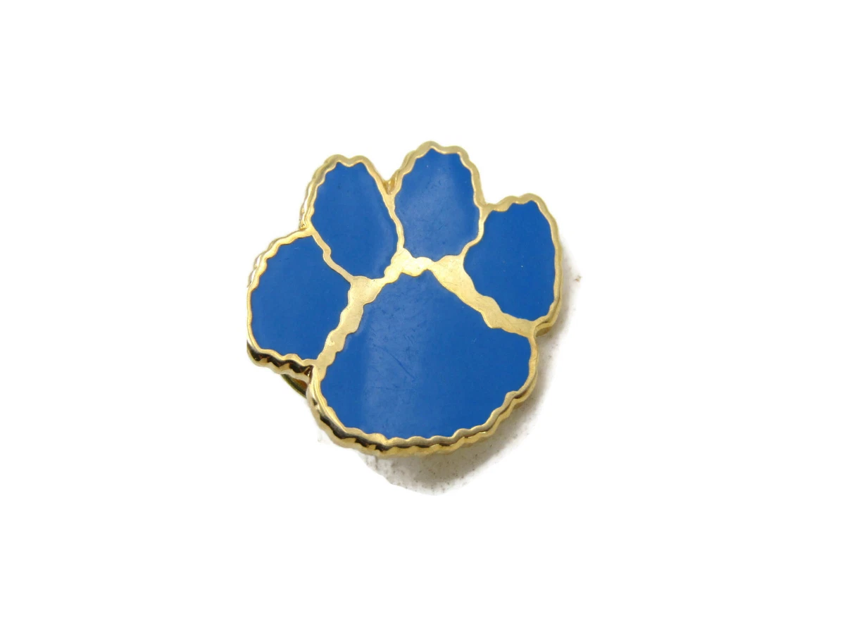 Blue And Yellow Paw Print