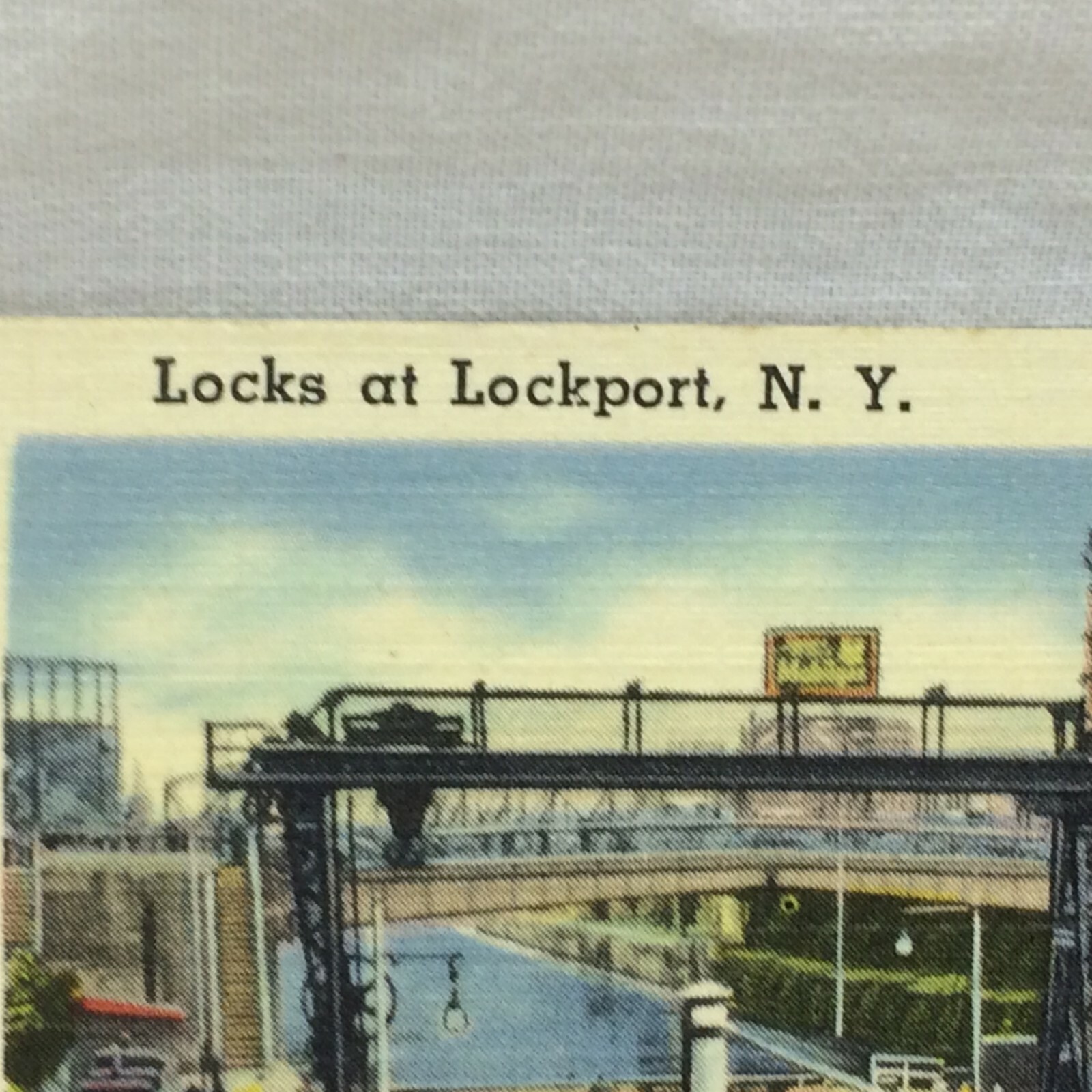 Vintage Postcard Locks At Lockport New York Scene Plaster News Tichnor ...