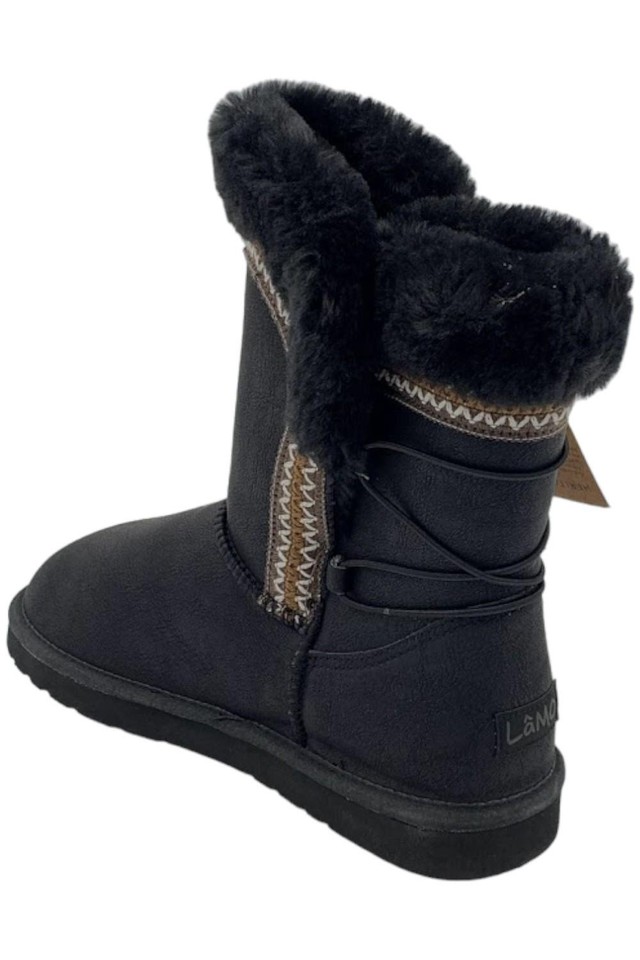 Lamo Fur Lined Short Winter Boots Alma Black | eBay