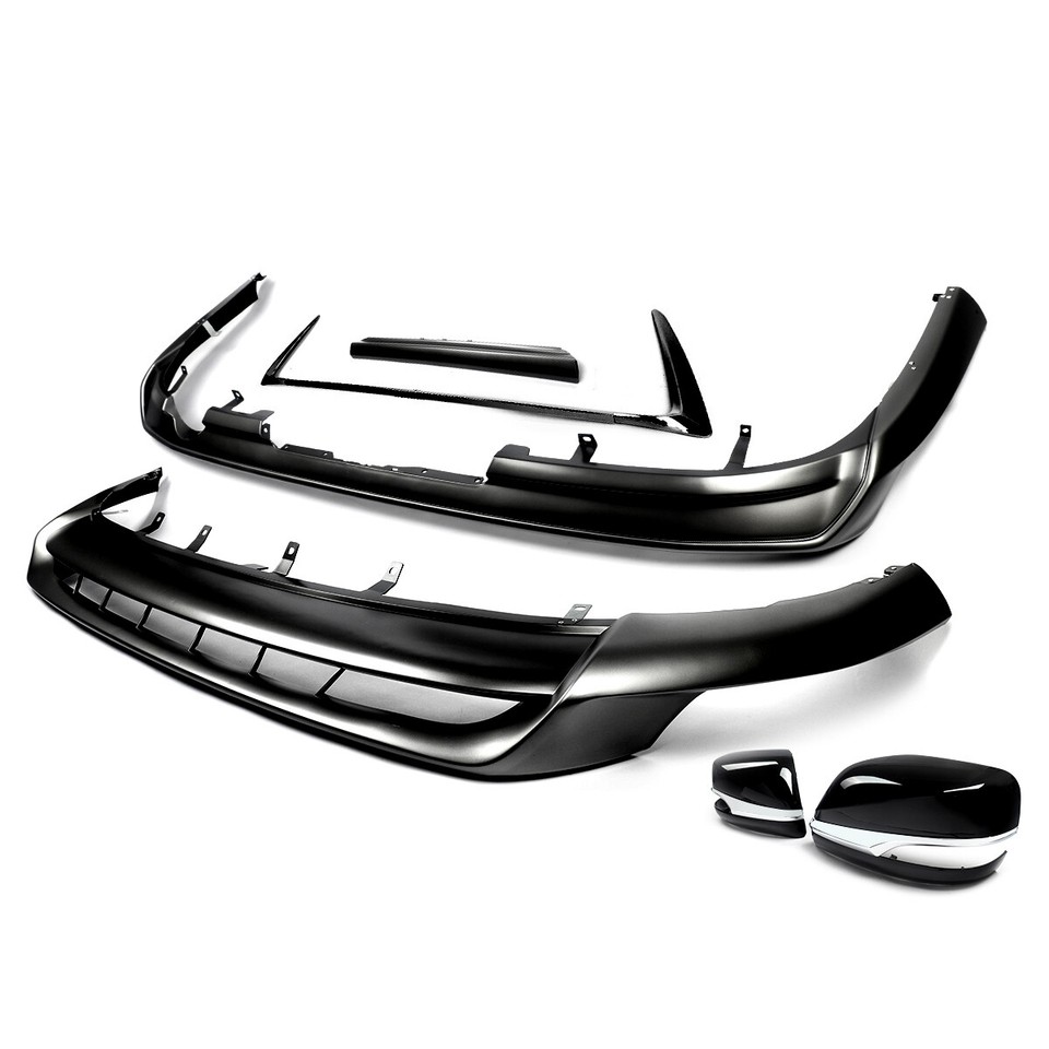 Gloss Black Front Rear Spoiler Lip Mirror Cover For Lexus GX460 2014-22 ...