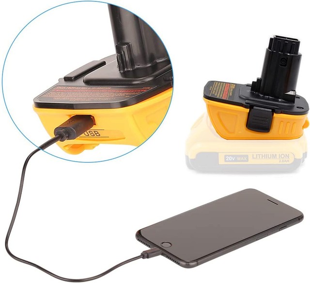 DEWALT DCA1820 20V Battery Adapter - Black/Yellow for sale online | eBay