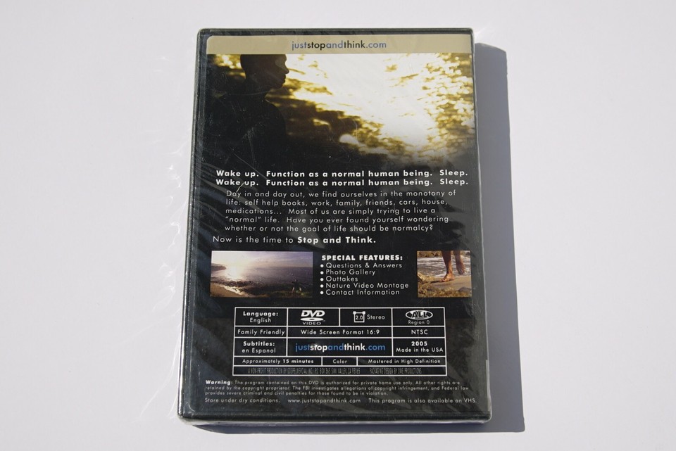 Stop & Think: The Movie Self Help DVD New | eBay