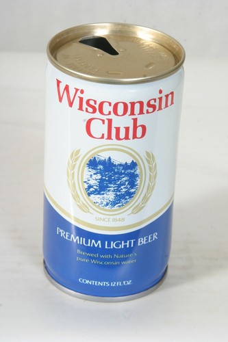 Wisconsin Club Premium Light Beer Can | eBay