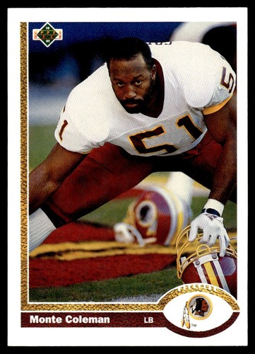 1991 Upper Deck Monte Coleman Washington Redskins #440 | eBay