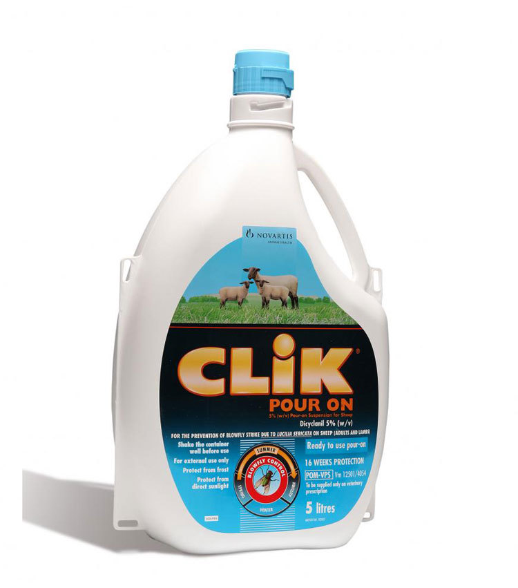 Novartis Clik Pour On Blowfly Strike Prevention For Sheep & Lambs 5 ...