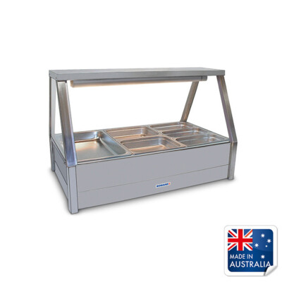 Bain Marie / Hot Food Display Angled Double Row 6x 1/2 Pans Roband E23 ...