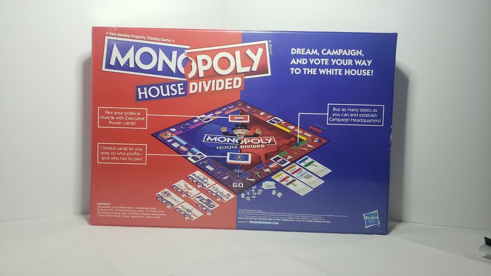 Monopoly House Divided Board Game Elections Politics White House Themed ...