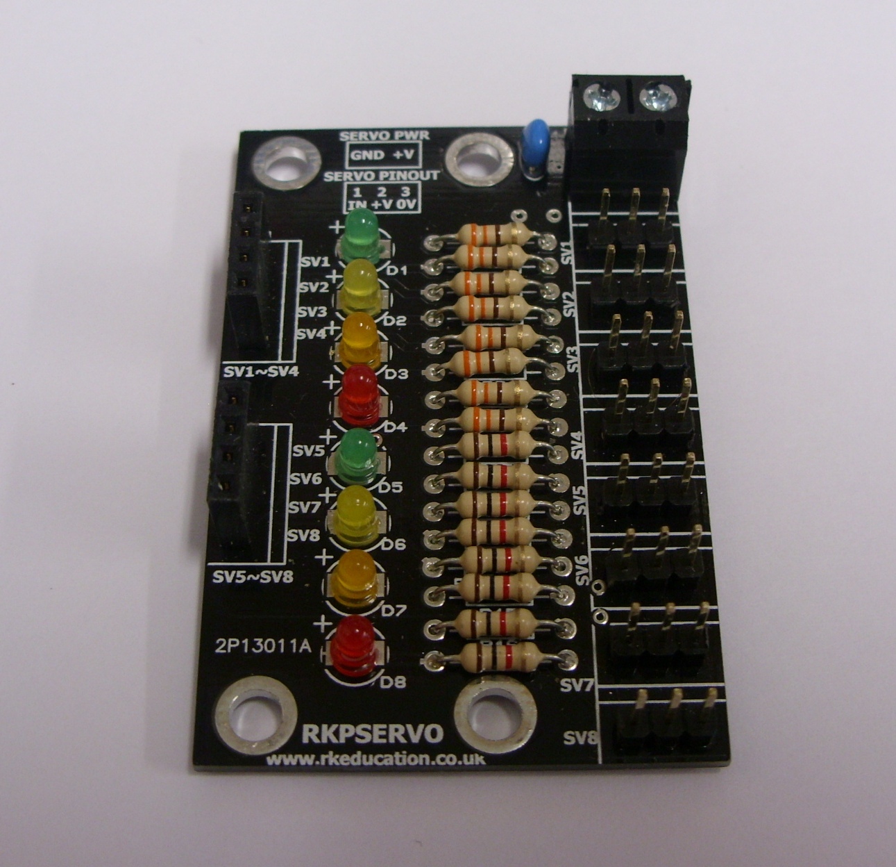 RKPServo Servo Control PCB for SG90, Futaba, Arduino, PIC, PICAXE ...