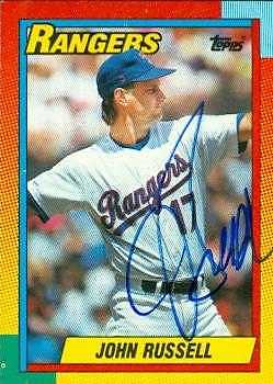 John Russell autographed Baseball Card (Texas Rangers) 1990 Topps ...