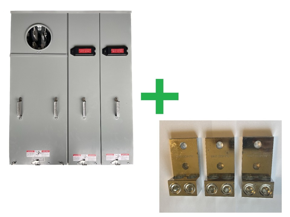 EATON 400 / 320 Amp Meter Main Combo U4042MCC w/2 200A Main Breakers ...