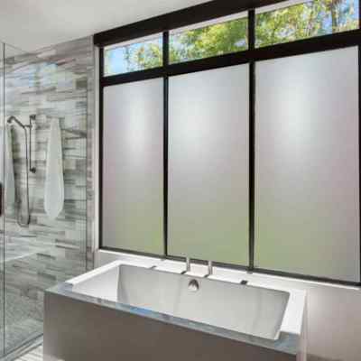 Frosted Vinyl, Etched Window Film, Self-Adhesive 24/7 Privacy Glass ...