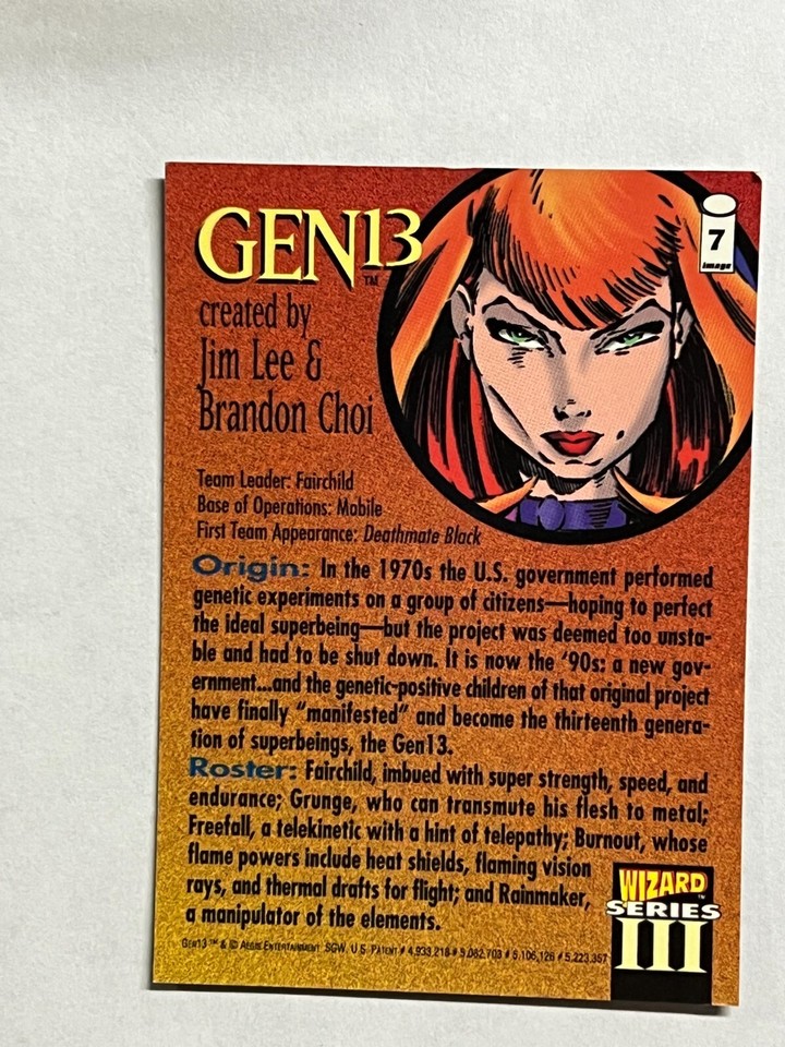1993 WIZARD MAGAZINE Series 3 Chromium PROMO Card #7 GEN 13 | eBay