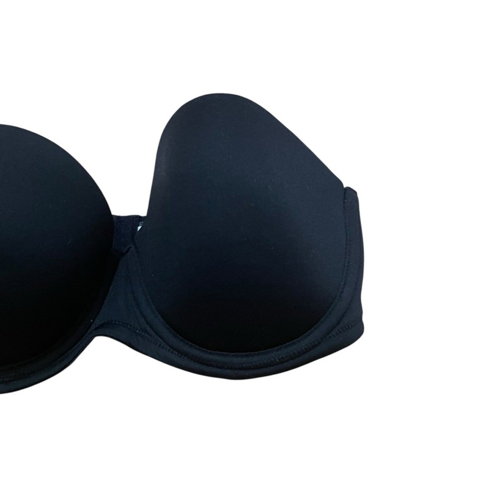 Wacoal Strapless Bra Black Womens Size 34D Smooth Molded Full Coverage ...