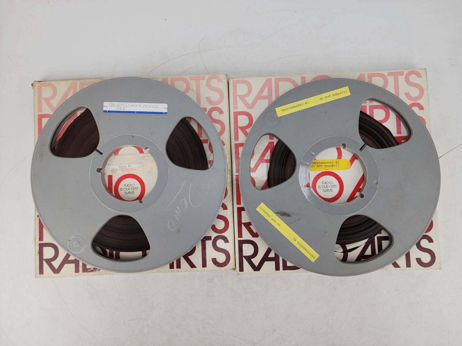 Lot of 13 Vintage Radio Station Reel To Reel Audio Tapes 10.5 10-1/2 1/ ...