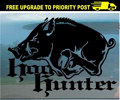 HOG PIG HUNTING 4X4 wild boar UTE CAR PIG rifle DECAL 200mm | eBay ...