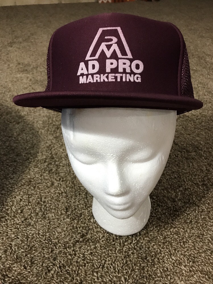 Trucker Hat Mesh Snapback Burgandy AD PRO marketing Baseball Cap | eBay
