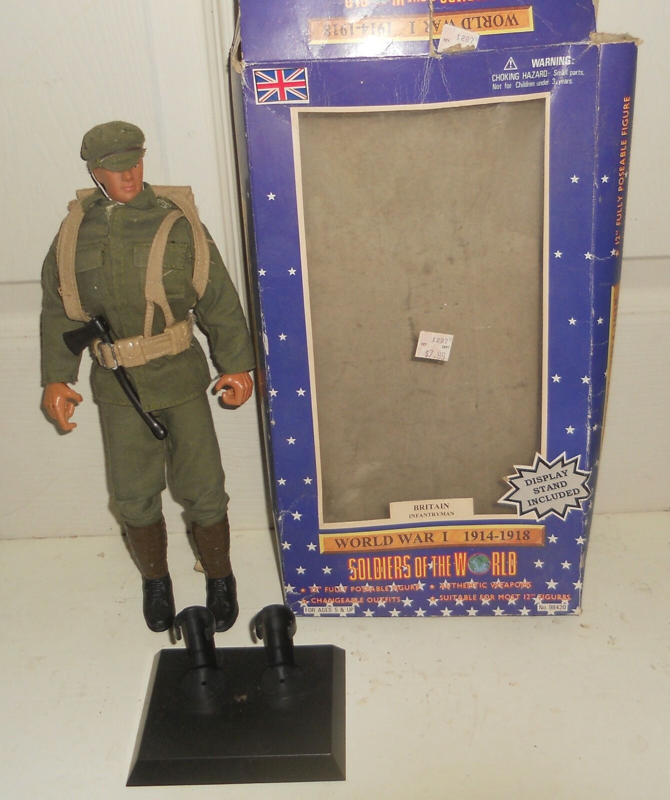 Soldiers of the World WWI BRITAIN INFANTRY1997 NIB 12" " DISPLAY STAND ...