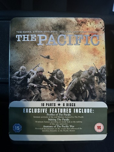 The Pacific 2010 DVD HBO Mini Series 6 Disc Box Set Tin Case Tom Hanks ...