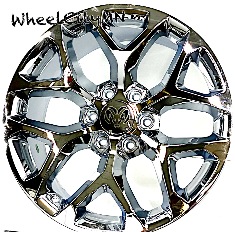 22" chrome Snowflake 5668 OE replica wheels fits 2019 2025 RAM 1500 6x5 ...