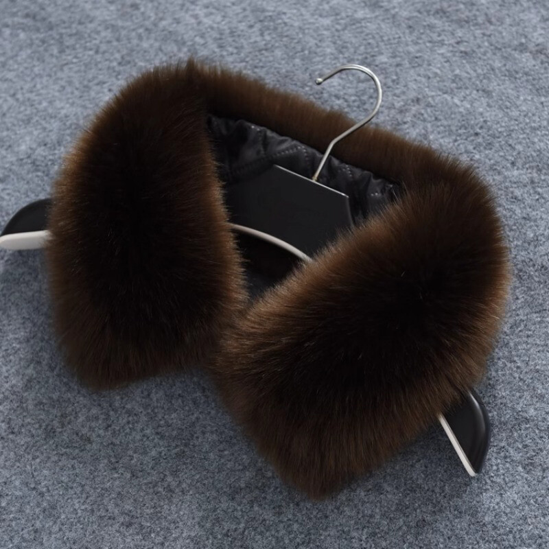 UK Plush Faux Fur Coat Replacement Collar Fluffy Neck Warmer Scarf ...