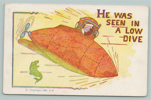 Comic Pun~He Was Seen in a Low Dive~Fantasy Submarine~Humanized Fish ...