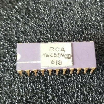 Vintage RCA Purple Ceramic & Gold/Silver 22 Pin DIP Chip Processor ...