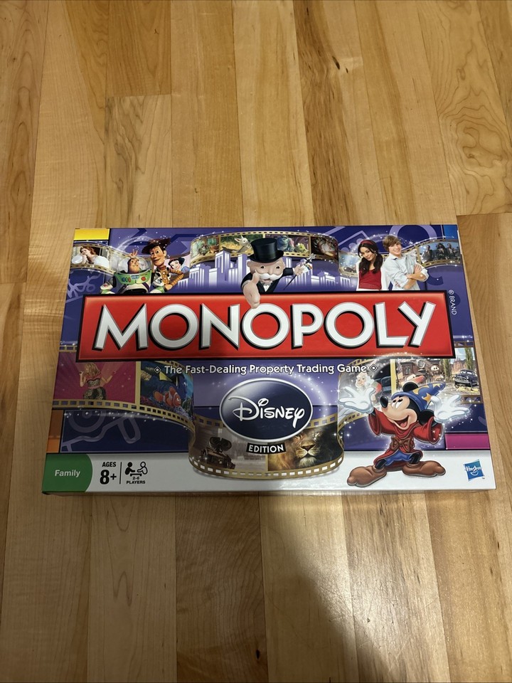 100% COMPLETE Monopoly Disney Edition 2009 Golden Tinker-Bell Hasbro ...