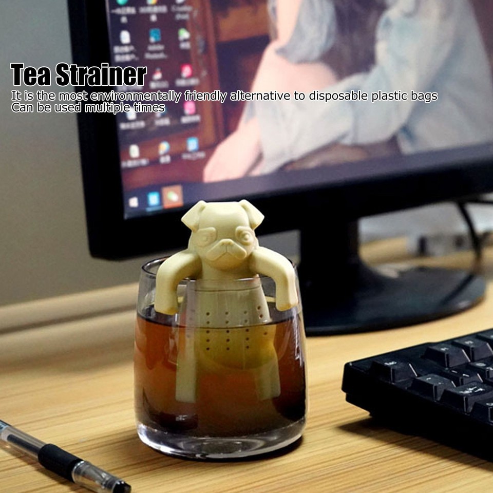 Cute Dog Shape Tea Strainer Silicone Tea Leaf Infuser Filter For Home ...