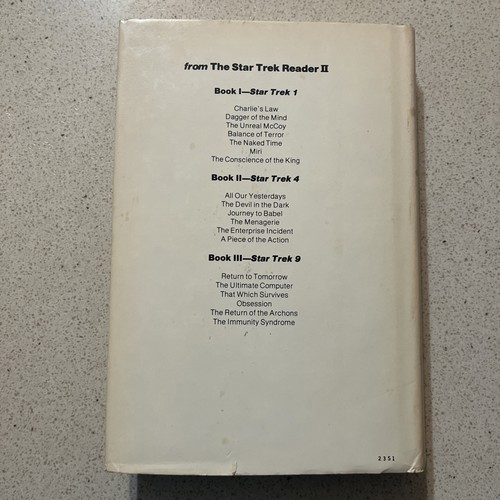 The Star Trek Reader II by James Blish 1977 HC Dutton Book Club | eBay