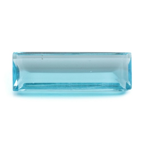 Large Czech vintage rectangle faceted aqua blue glass rhinestone ...