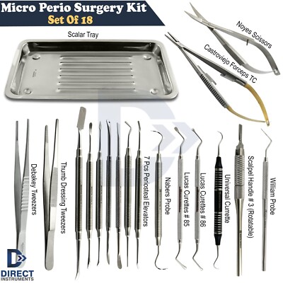 Periodontal Peri-Implant Plastic Microsurgery Kit Oral Surgical ...