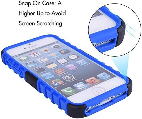 Case for iPhone SE 1st Generation, 2 in 1 Heavy Duty Hard PC Soft TPU ...