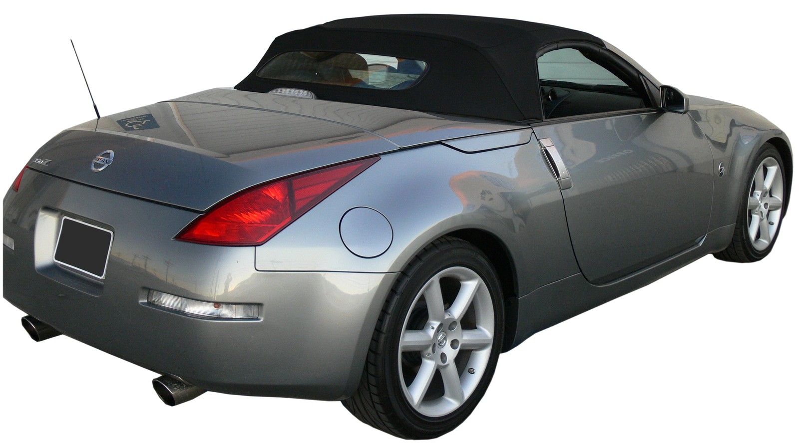 NISSAN 350Z 2003-9 BLACK TWILLEWEAVE VINYL CONVERTIBLE SOFT TOP GLASS ...