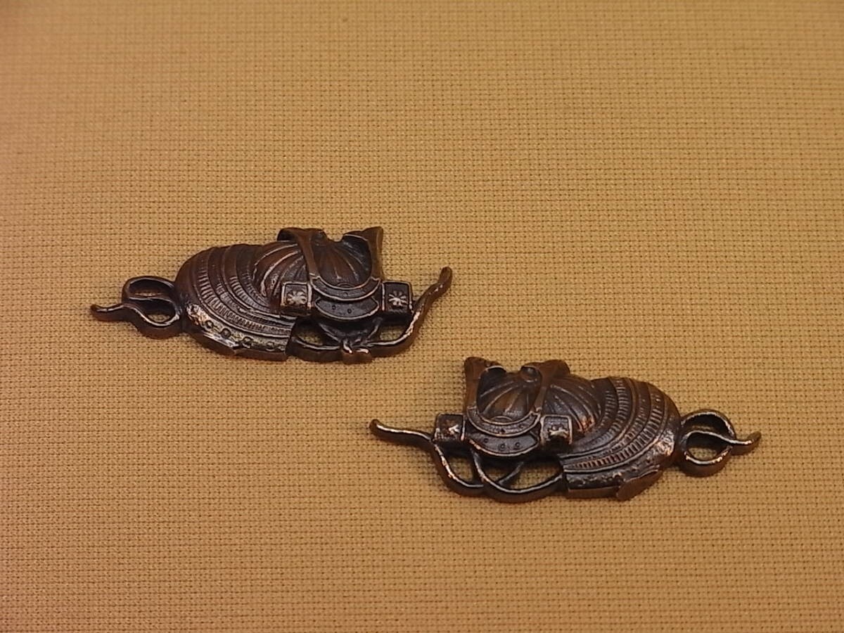 Japanese sword MENUKI helmet design Brass base Silver plating | eBay