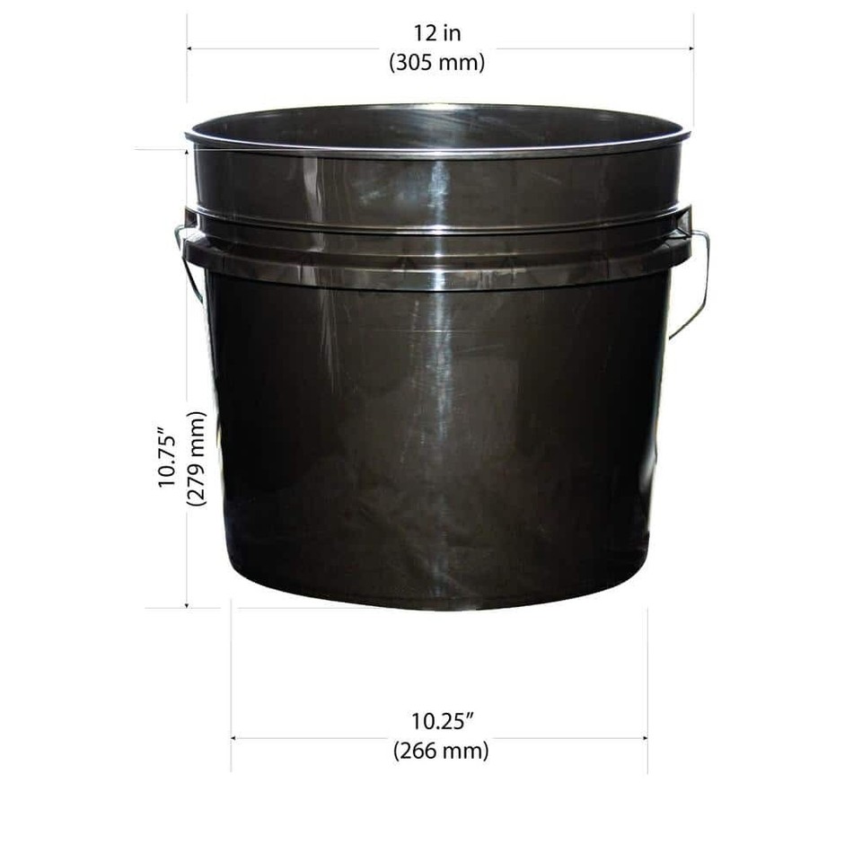 Plastic Pails 3.5 Gallon Heavy Duty Bucket Stackable with Handle 10 ...