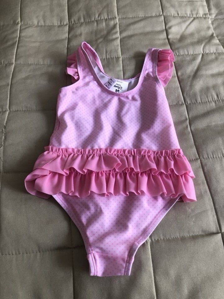 Baby Girl 9-12 months Disney Minnie Mouse Pink One Piece Swimming Suit ...