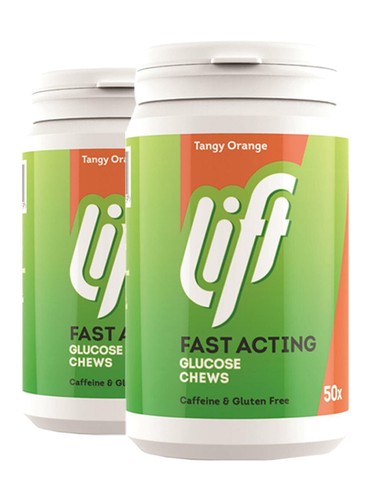 Gluco Lift Glucose Chewable Tablets (Orange) 50 Tablets - Pack of 2 ...