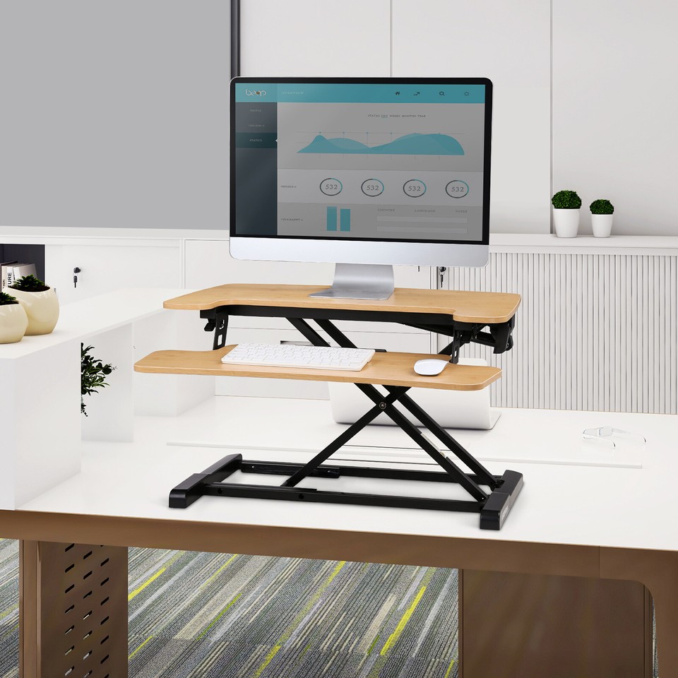 FLEXISPOT Home Office 28" Height Adjustable Desk Converter Computer ...