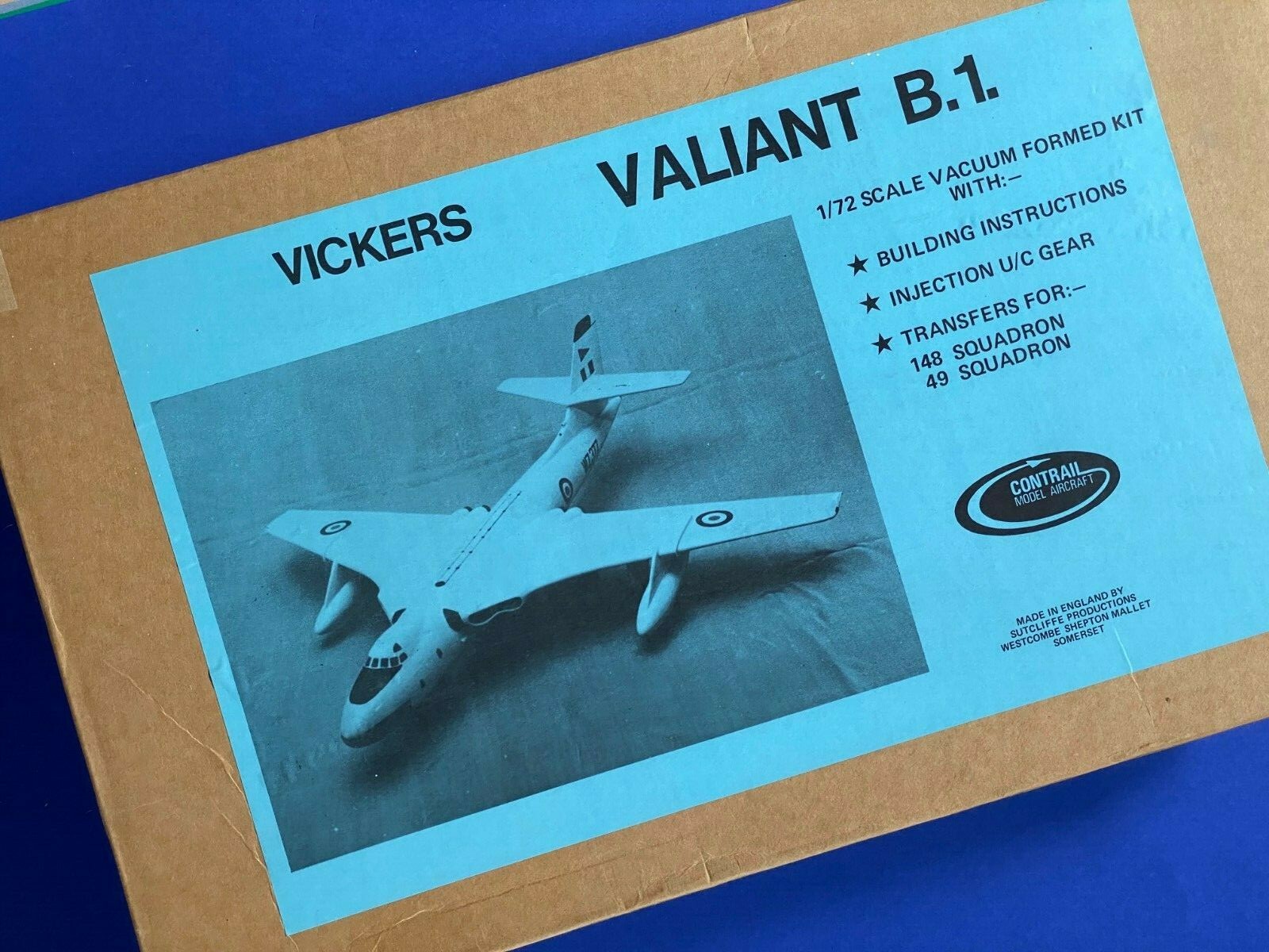 Contrail Vickers Valiant B.1. Vac-form Kit 1/72 Scale - 'RARE Vintage ...