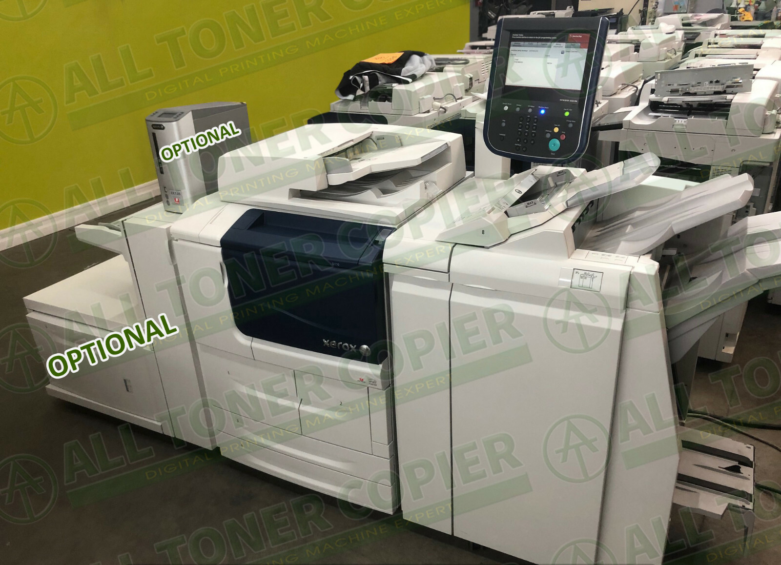 Xerox D110 B/W Commercial Printer Copy Scan Booklet Finisher 110 PPM ...