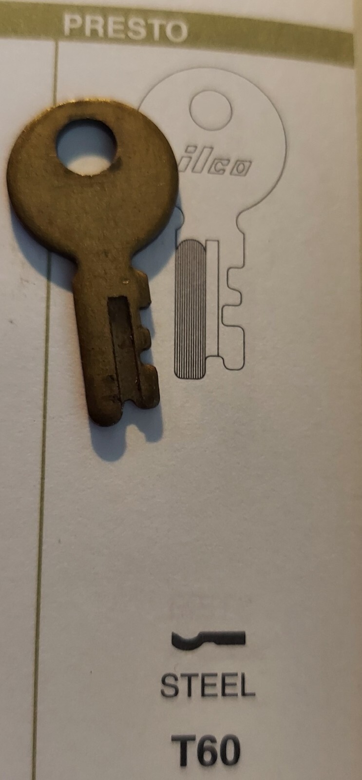 Presto T60 Steel Fitted Key | eBay