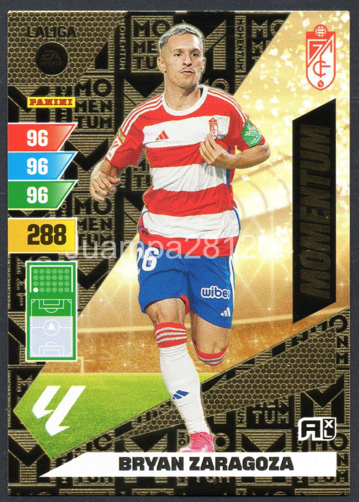BRYAN ZARAGOZA MOMENTUM GRANADA CF 2023-24 CROMO PANINI ADRENALYN XL ...