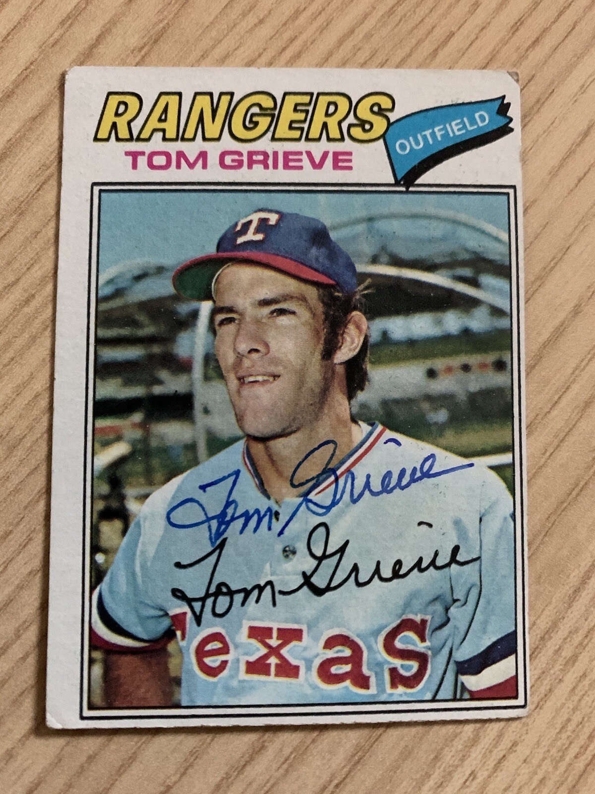 Tom Grieve autographed 1977 Topps baseball card #403 | eBay
