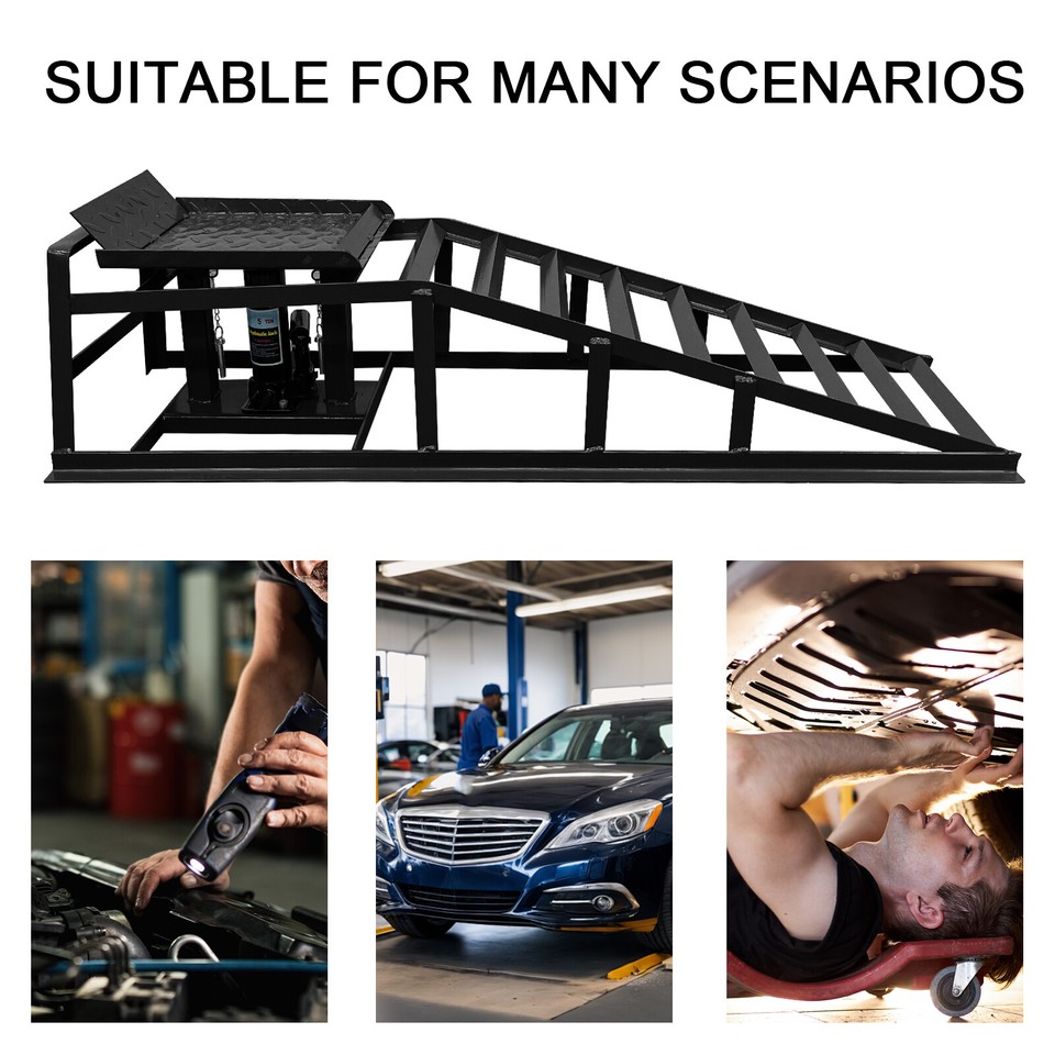 Hydraulic Car Ramps 5T 11000lbs 2 Pcs for Car Maintenance & Frame ...